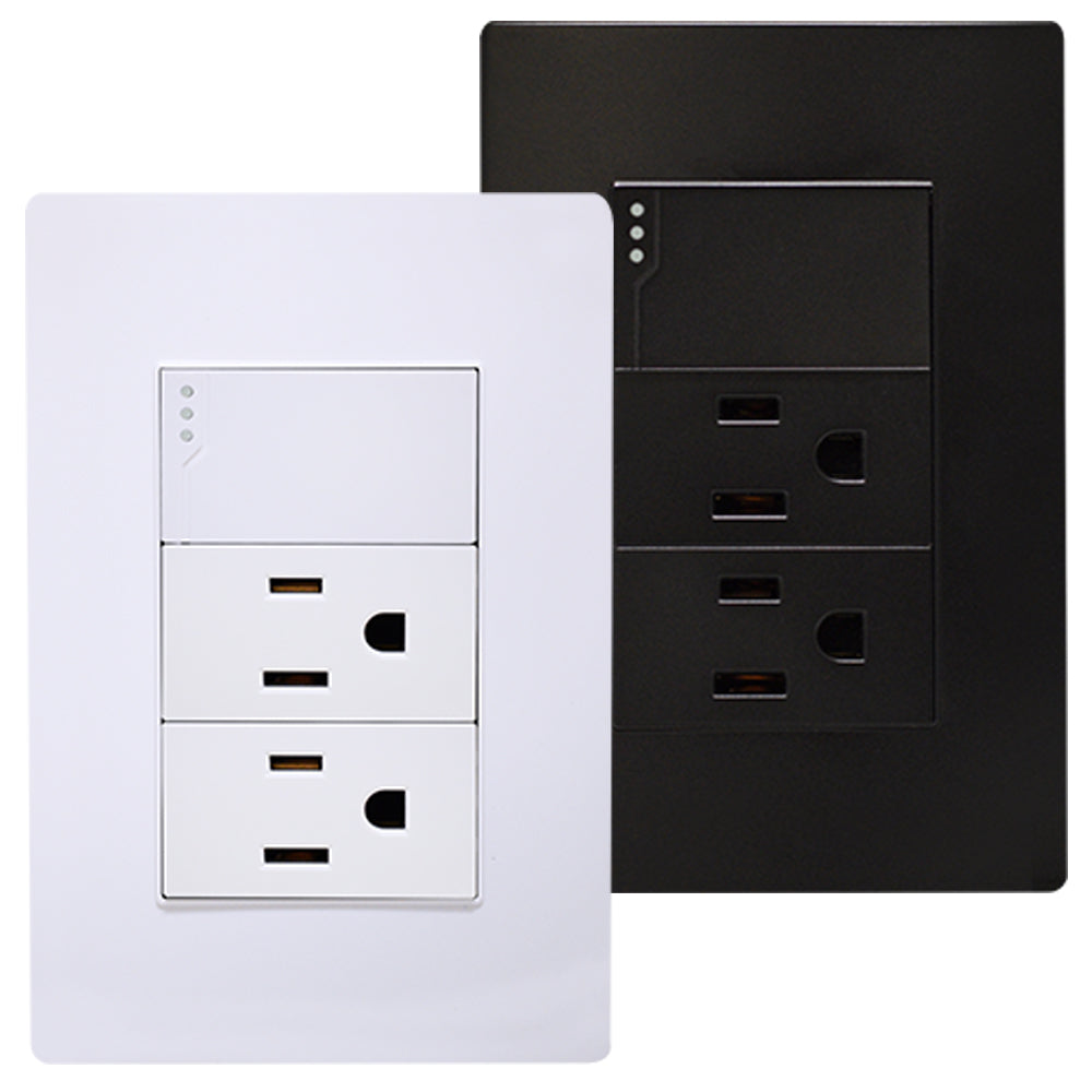 Placa 1 apagador sencillo y 2 contactos Pro Supplier SPM-12010303B/N – Dieleg